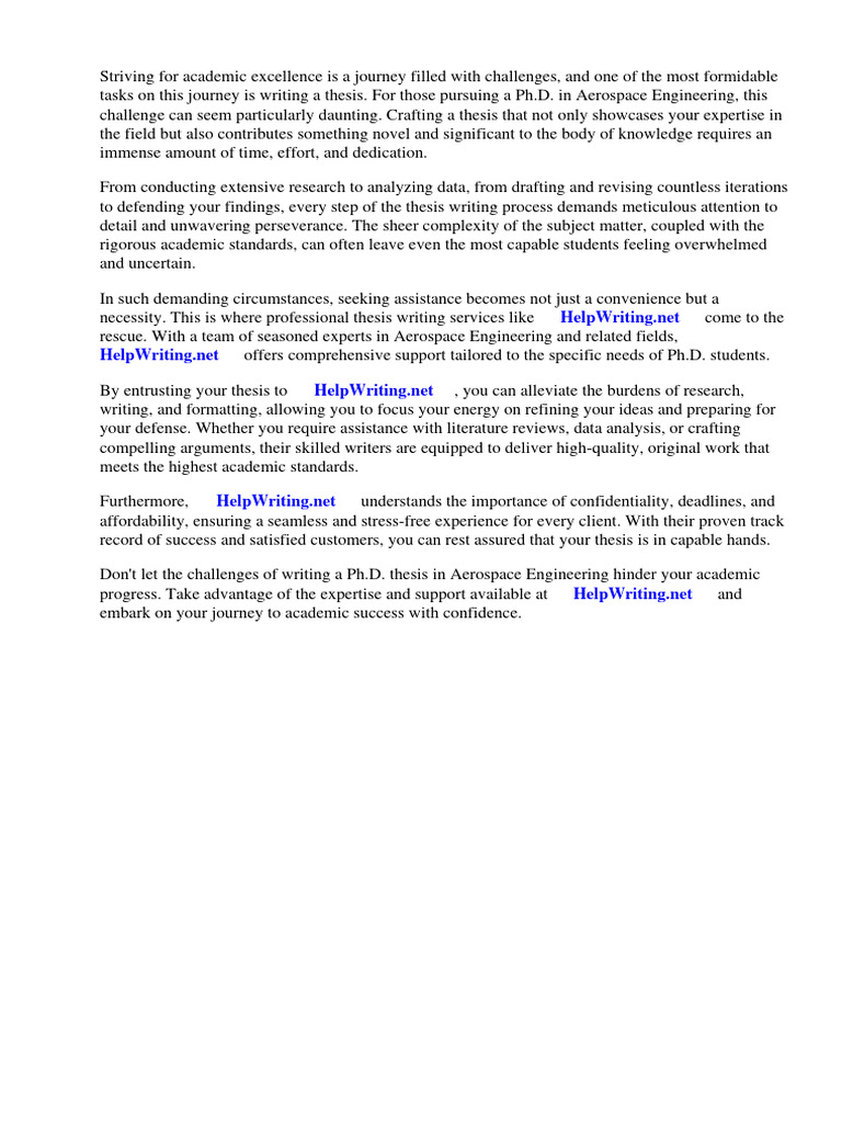 Aerospace PHD Thesis | PDF | Thesis | Engineering