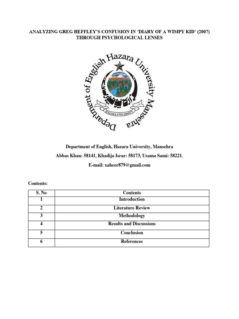 Diary of A Wimpy Kid. Usama Sami | PDF | Behavioural Sciences | Human Development