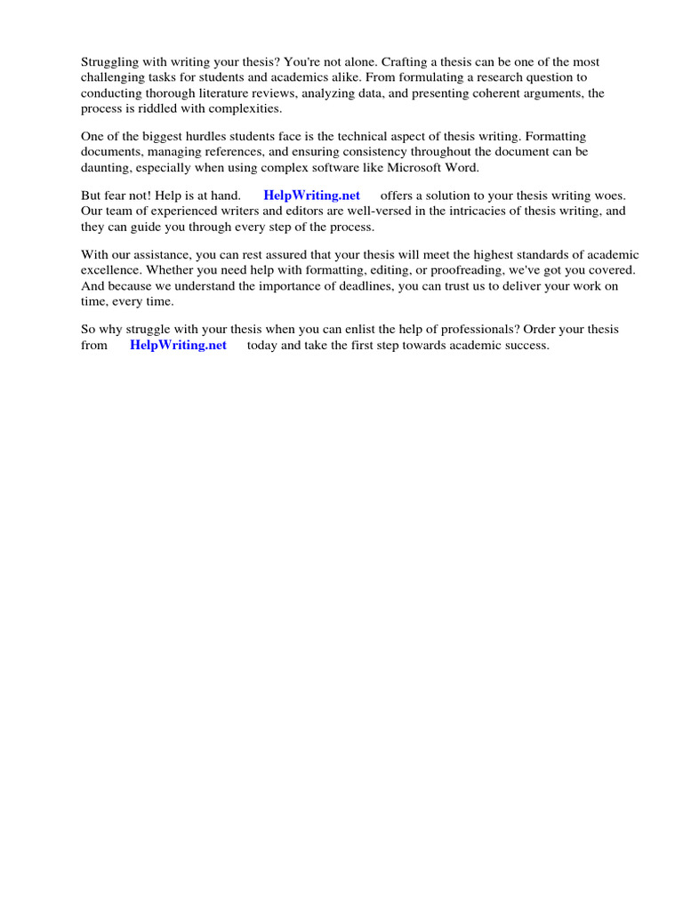 Writing Thesis With Microsoft Word | PDF | Microsoft Word | Thesis