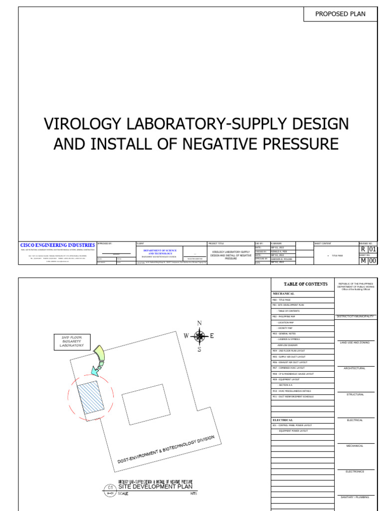 Virology Laboratory Supplydesign Install of Negative Pressure - Rev1 ...