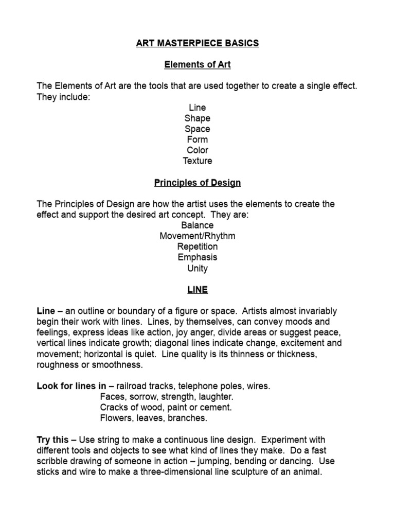 Artmasterpiece Basics | PDF