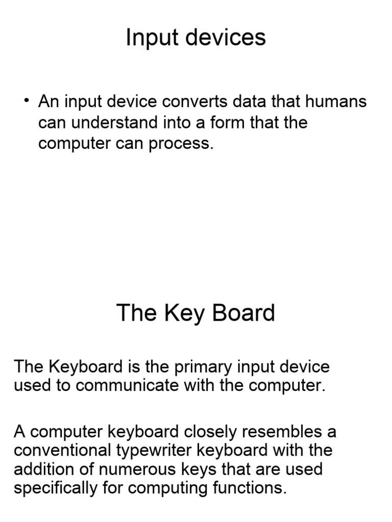 Input Output Devices | PDF