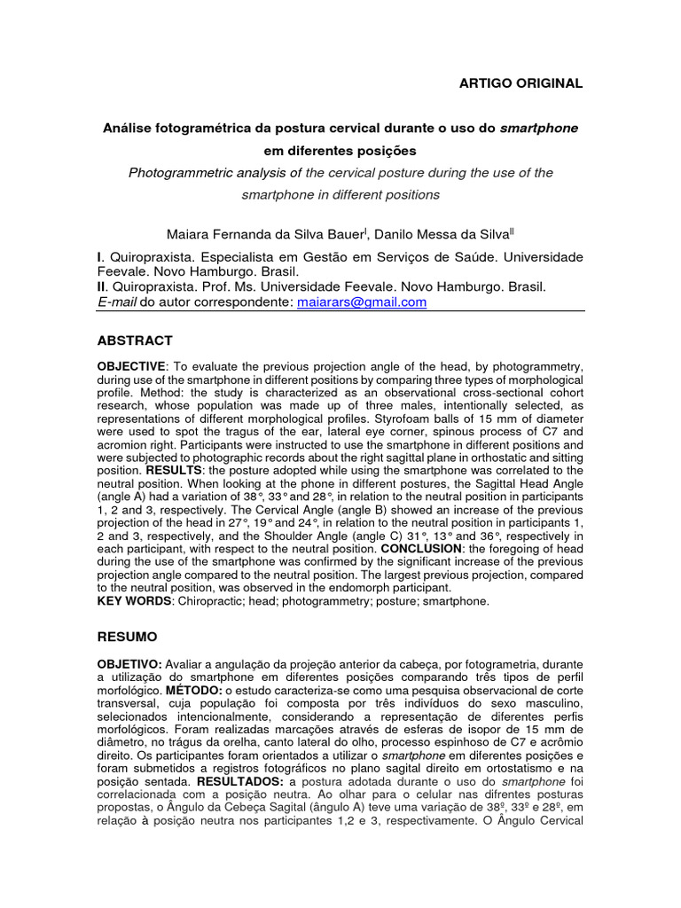 Artigo Cervical | PDF