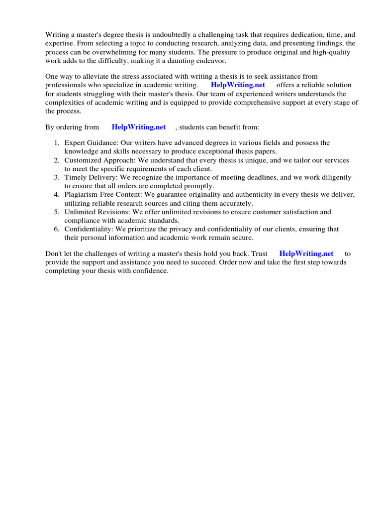 Master Degree Thesis Download | PDF