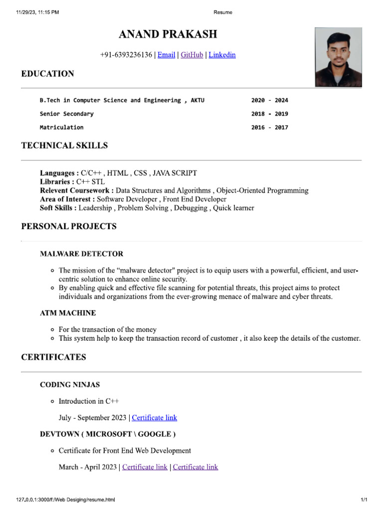 Anand Resume....... | PDF