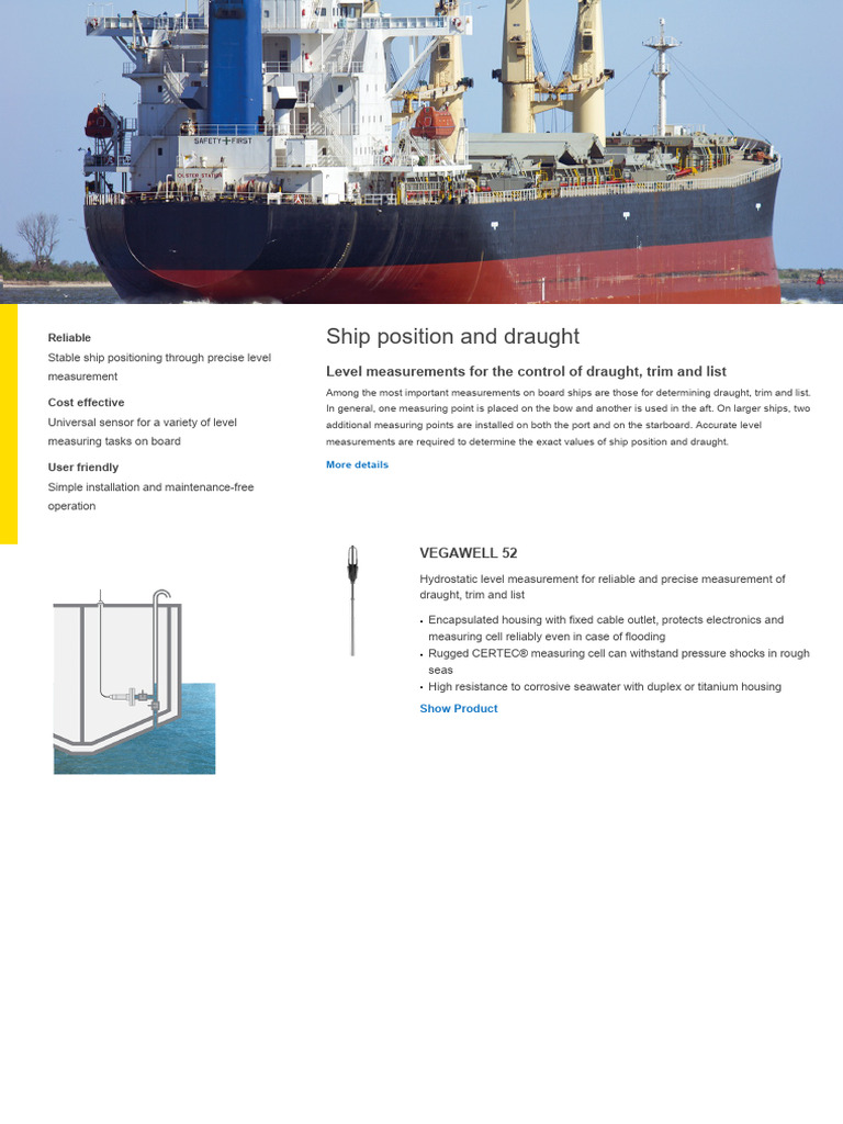Ship Position and Draught | PDF