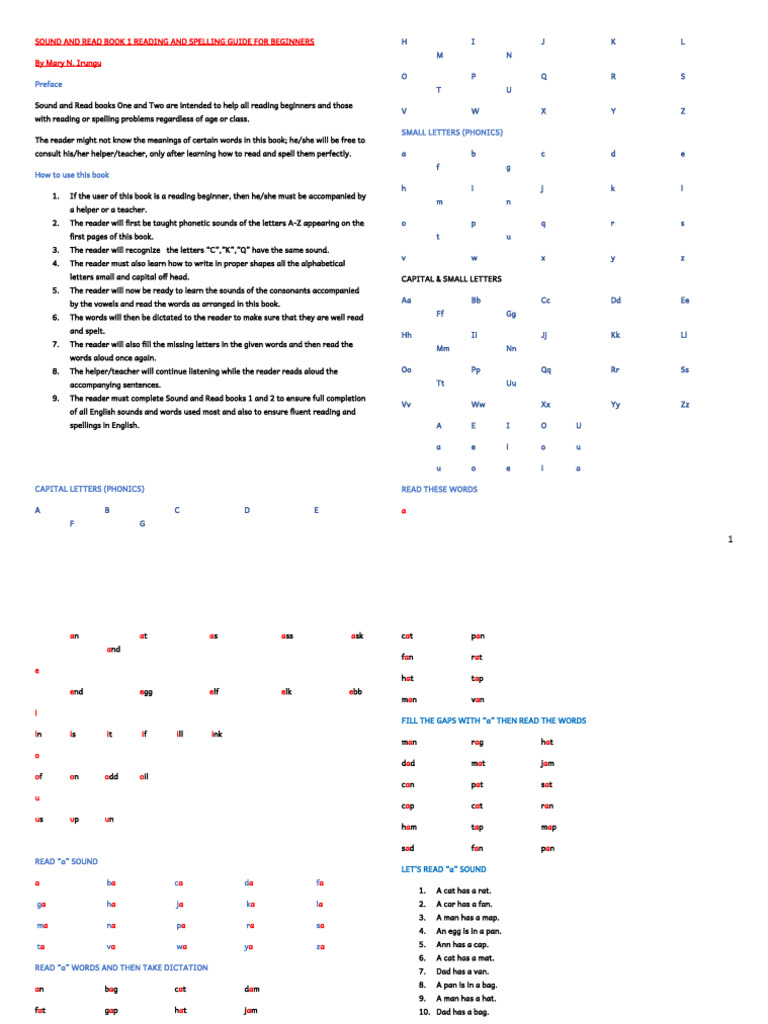 Sound and Read Book 1 | PDF