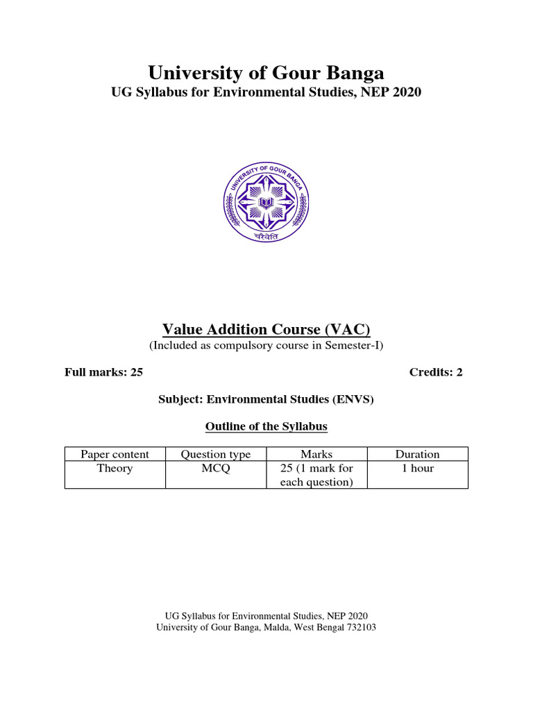 ENVS | PDF | Science & Mathematics | Technology & Engineering