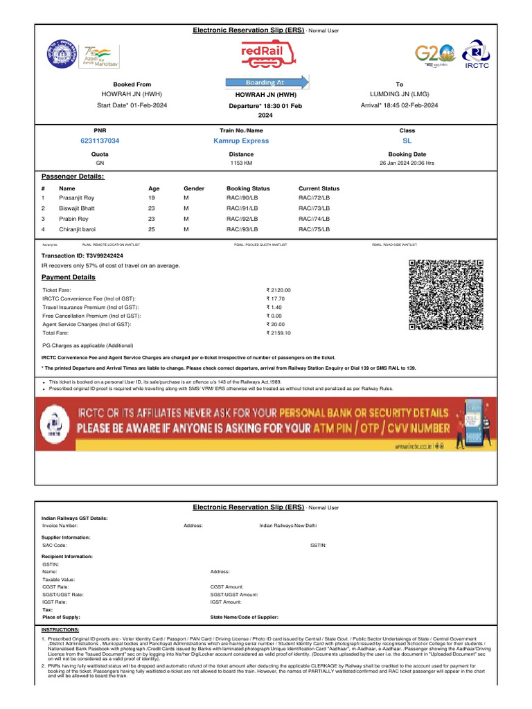 Ticket | PDF | Identity Document | Payments