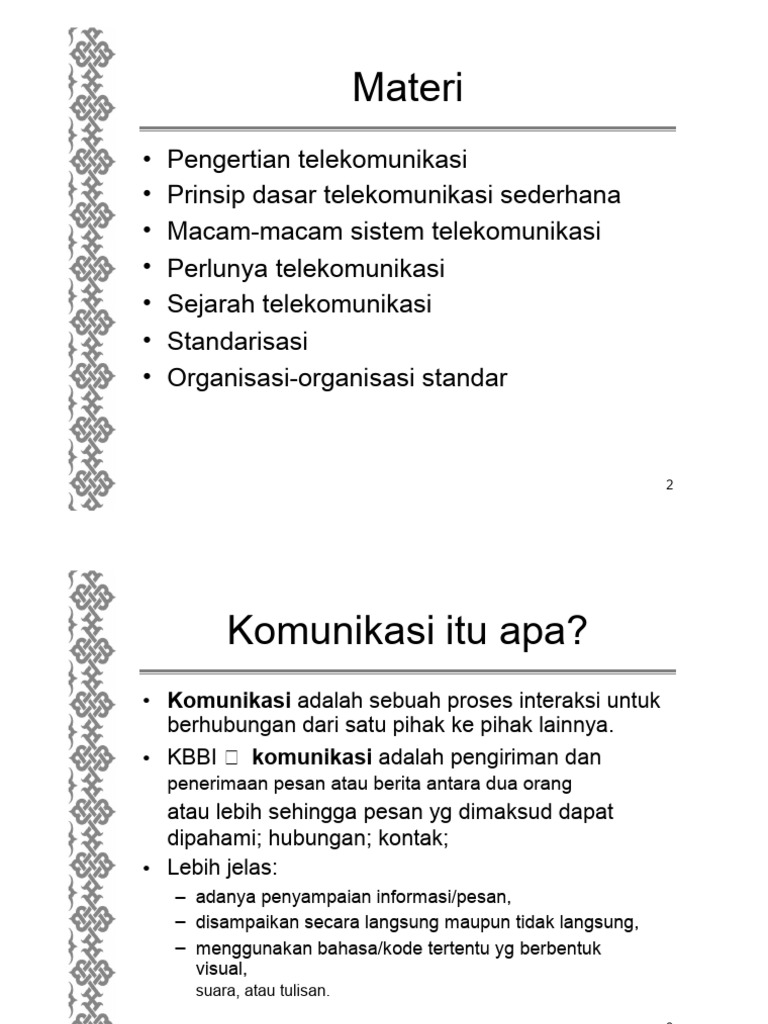 ST 01 Dasar Sistem Telekomunikasi | PDF ST 01 Dasar Sistem Telekomunikasi | PDF