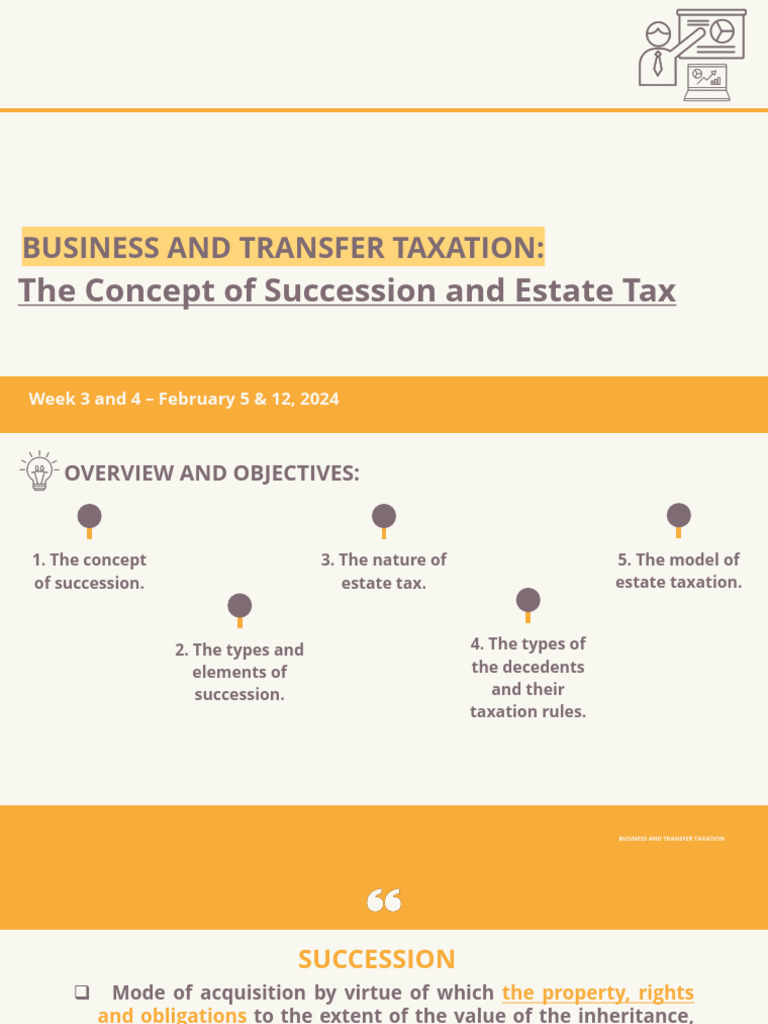 02 The Concept of Succession and Estate Tax | PDF | Will And Testament ...