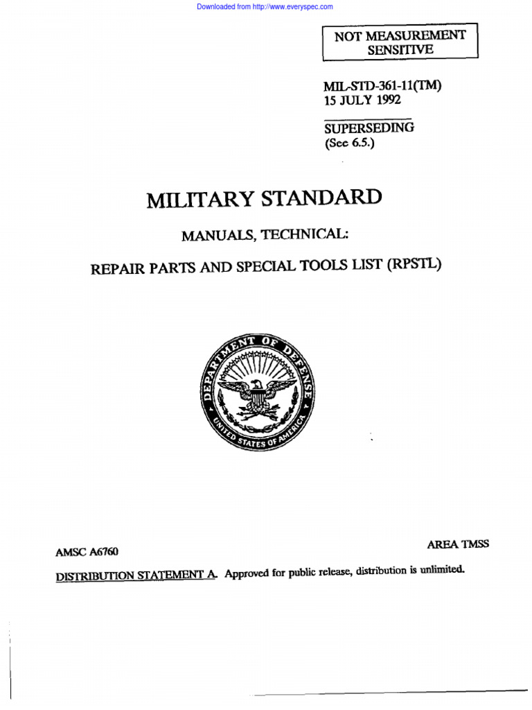 MIL-STD-361_11 | PDF | Specification (Technical Standard) | Verification And Validation