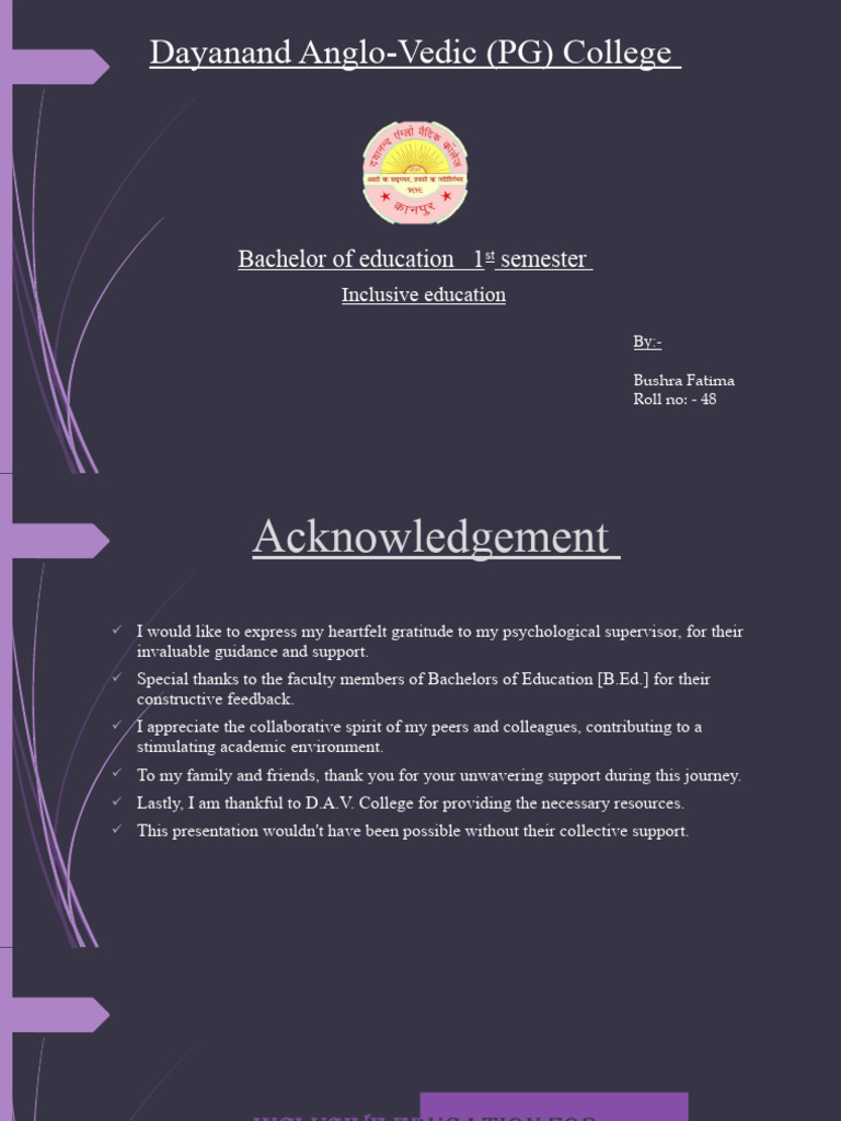 1st Sem Roll No 48 Inclusive | PDF | Inclusion (Education) | Cognition