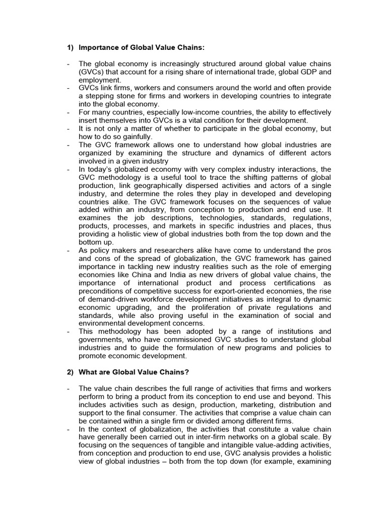Gereffi & Fernandez Global Value Chain Analysis | PDF
