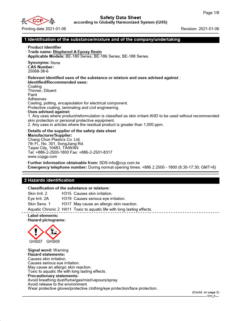 BE-186, BE-188 Series MSDS | Download Free PDF | Dangerous Goods | Occupational Safety And Health