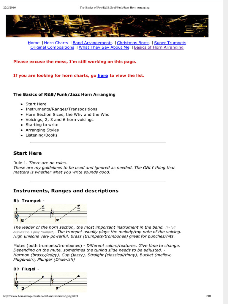 Basics of Horn Arranging | PDF
