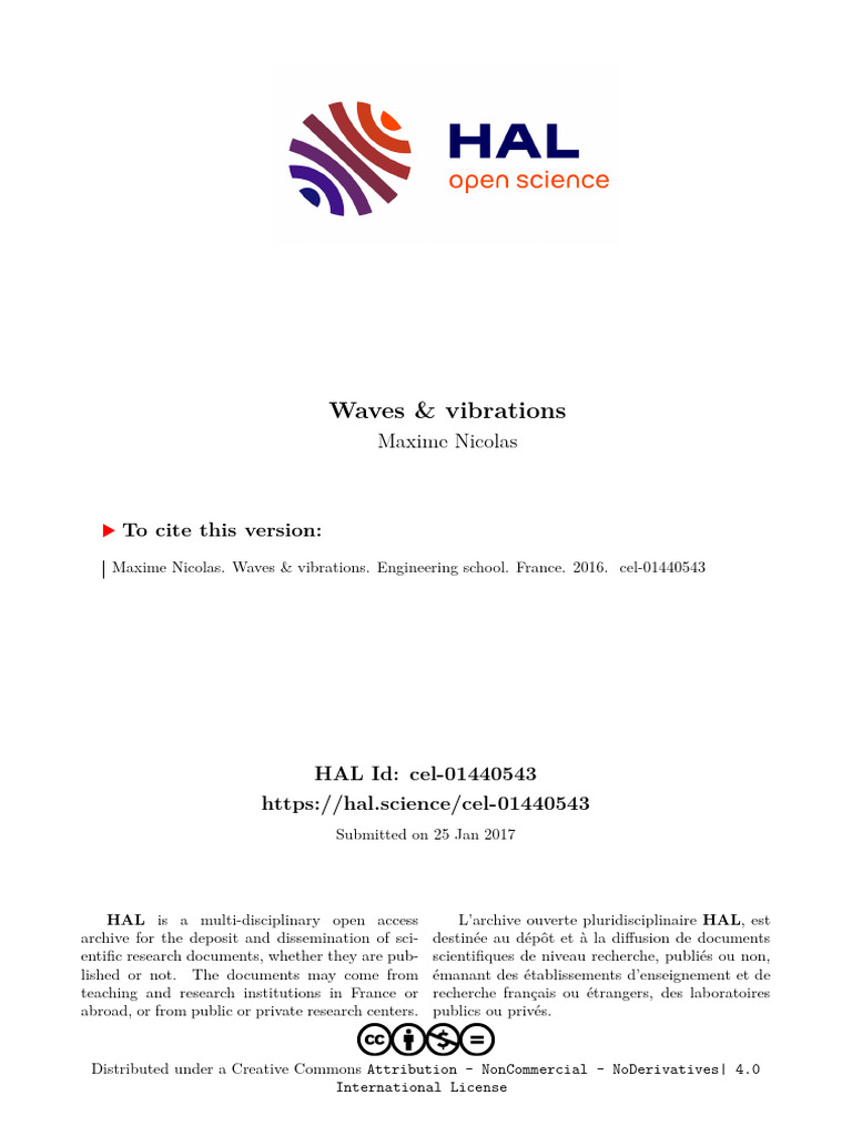 Waves_and_Vibrations (1) | PDF | Oscillation | Waves