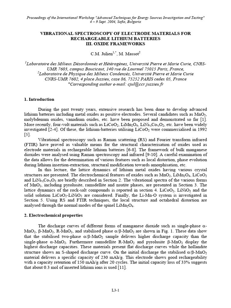 L3 Julien | PDF | Physical Chemistry | Materials