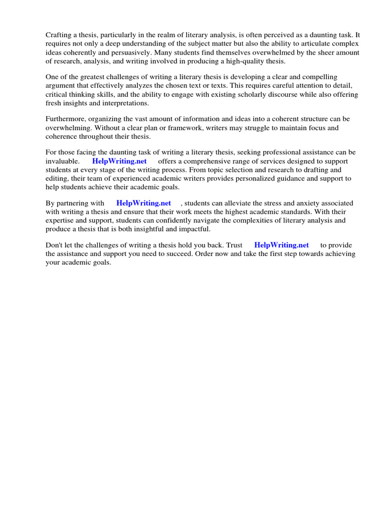 Literary Thesis Essay Graphic Organizer Examples | PDF | Essays | Thesis