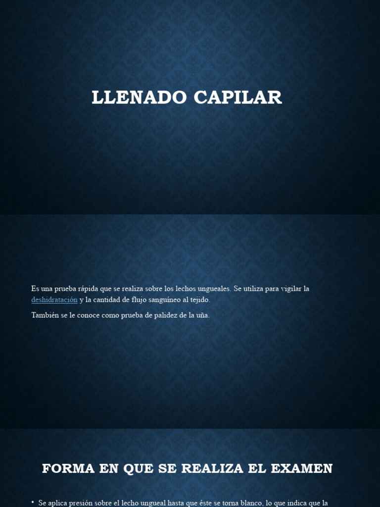 Llenado Capilar | PDF