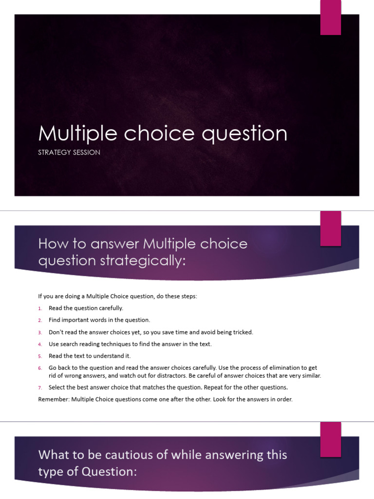 Multiple Choice Question | PDF | Career & Growth | Wellness
