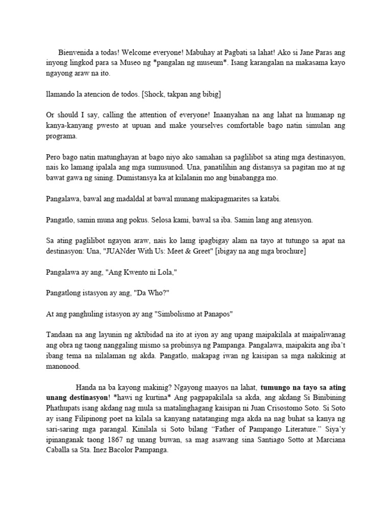 Soslit - Script Mga Beh | PDF