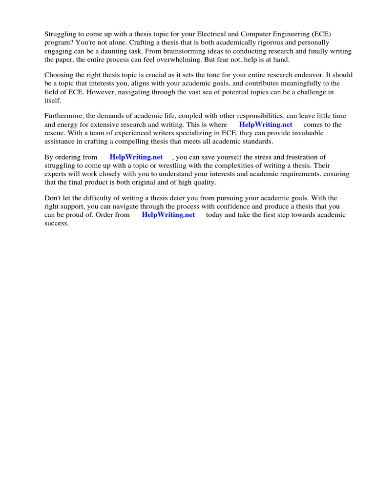 ECE Thesis Topic Selection Guide | PDF | Social Science