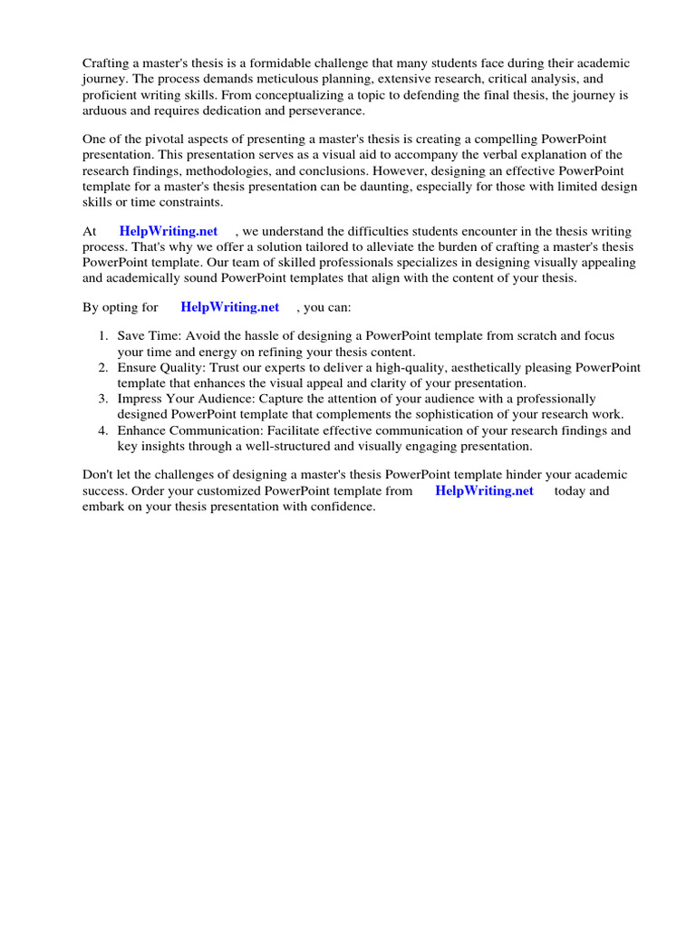 Master Thesis Ppt Template Download Free Pdf Thesis Microsoft