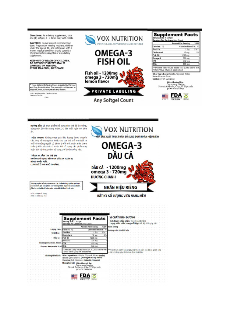 PRODUCT LABELS Eng Viet | PDF