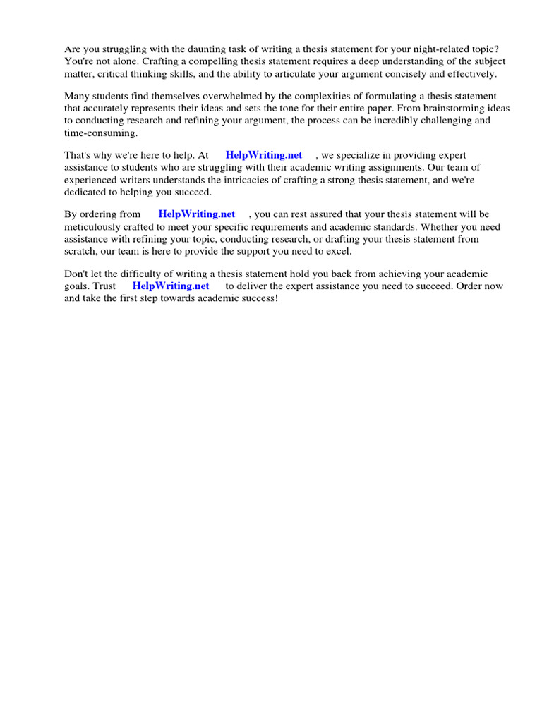 Crafting Effective Thesis Statements | PDF | Language Arts & Discipline ...