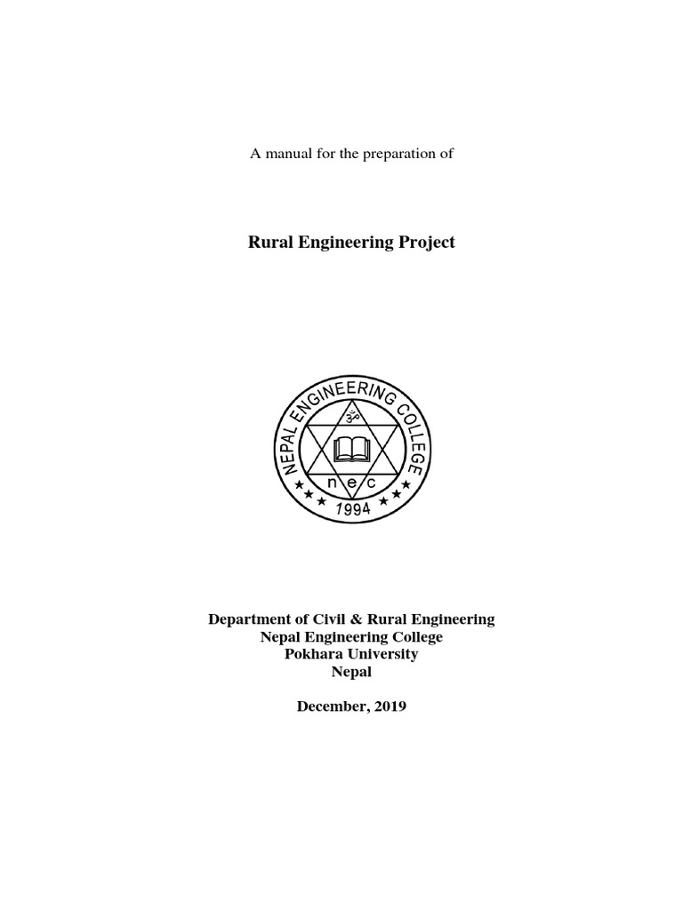 Manual For Rural Engineering Project | PDF | Art