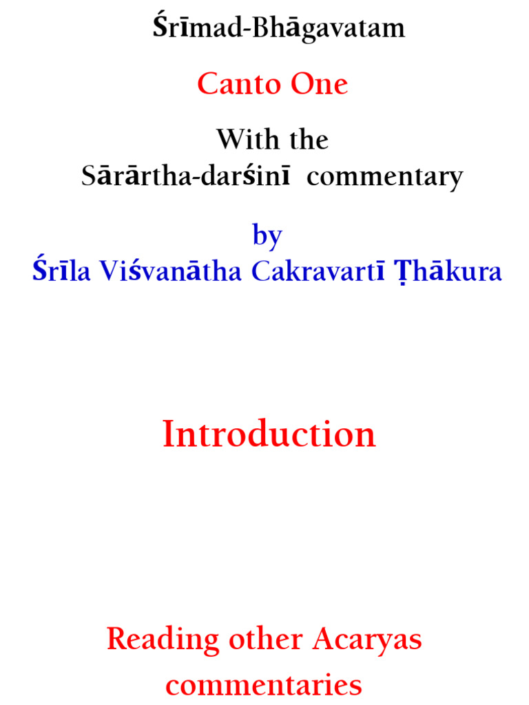 01 - Balaram Shakti PR SB - Sarartha Darsini-Introduction Session-01 | PDF | Brahman | Vaishnavism
