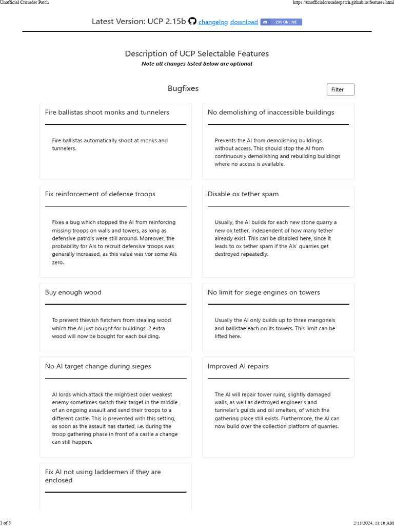 Unofficial Crusader Patch | PDF | Castle | Siege