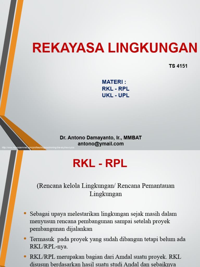 Rek Lingkungan - RKL&RPL-UKL&UPL | PDF