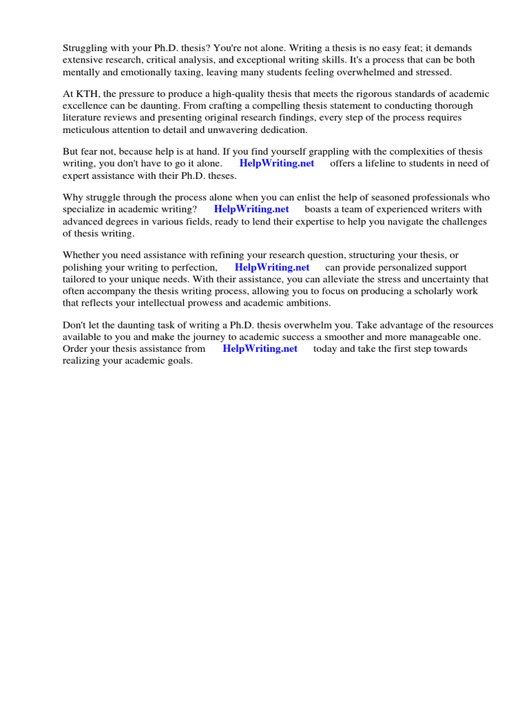 Phd Thesis Template Kth | PDF | Thesis | Doctor Of Philosophy