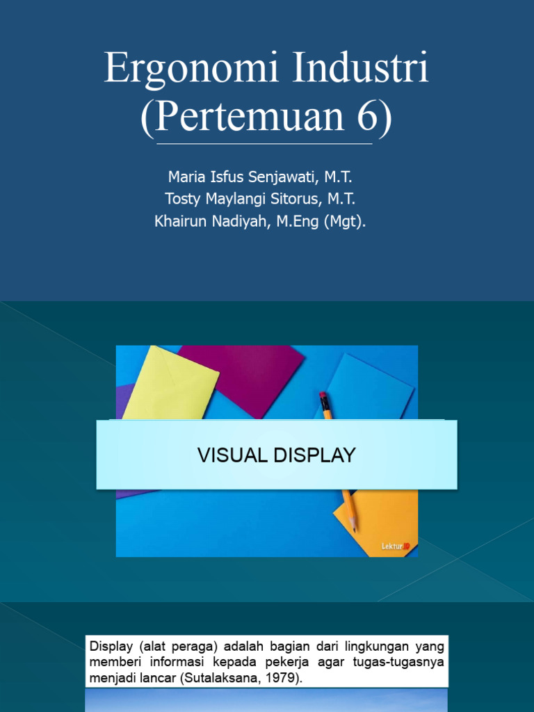 Minggu 6 Ergonomi | PDF