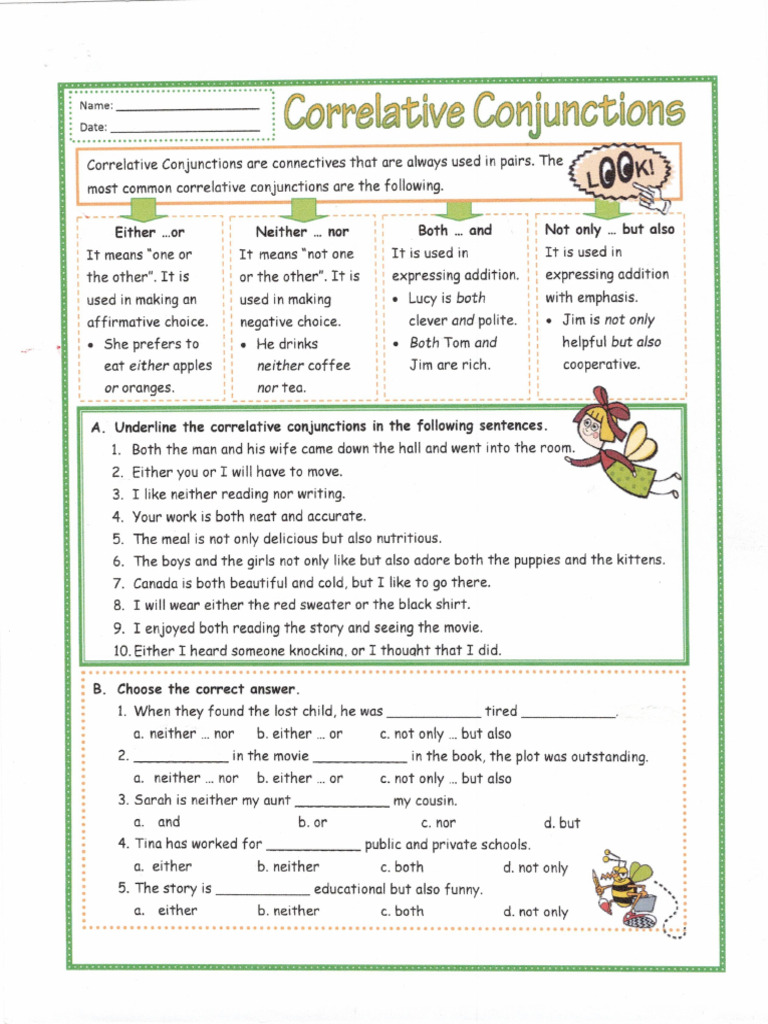 Correlative Conjunctions | PDF
