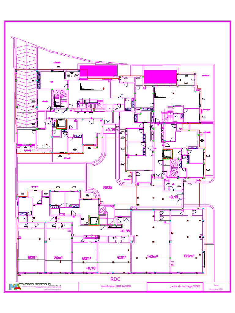 Implantation poteaux RDC | PDF