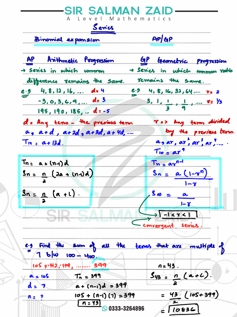 Series AP GP | PDF | Arithmetic