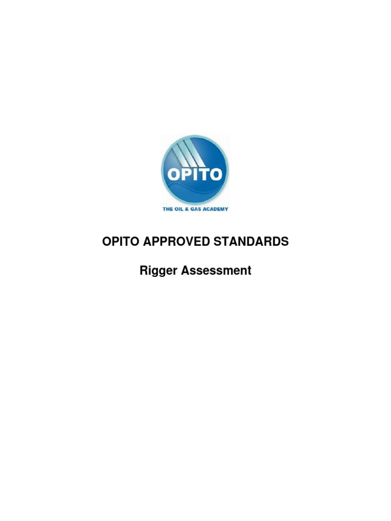Rigger Opito Standards 1672041531 | PDF