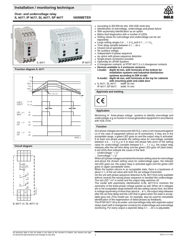 IL9077 | PDF | Relay | Alternating Current