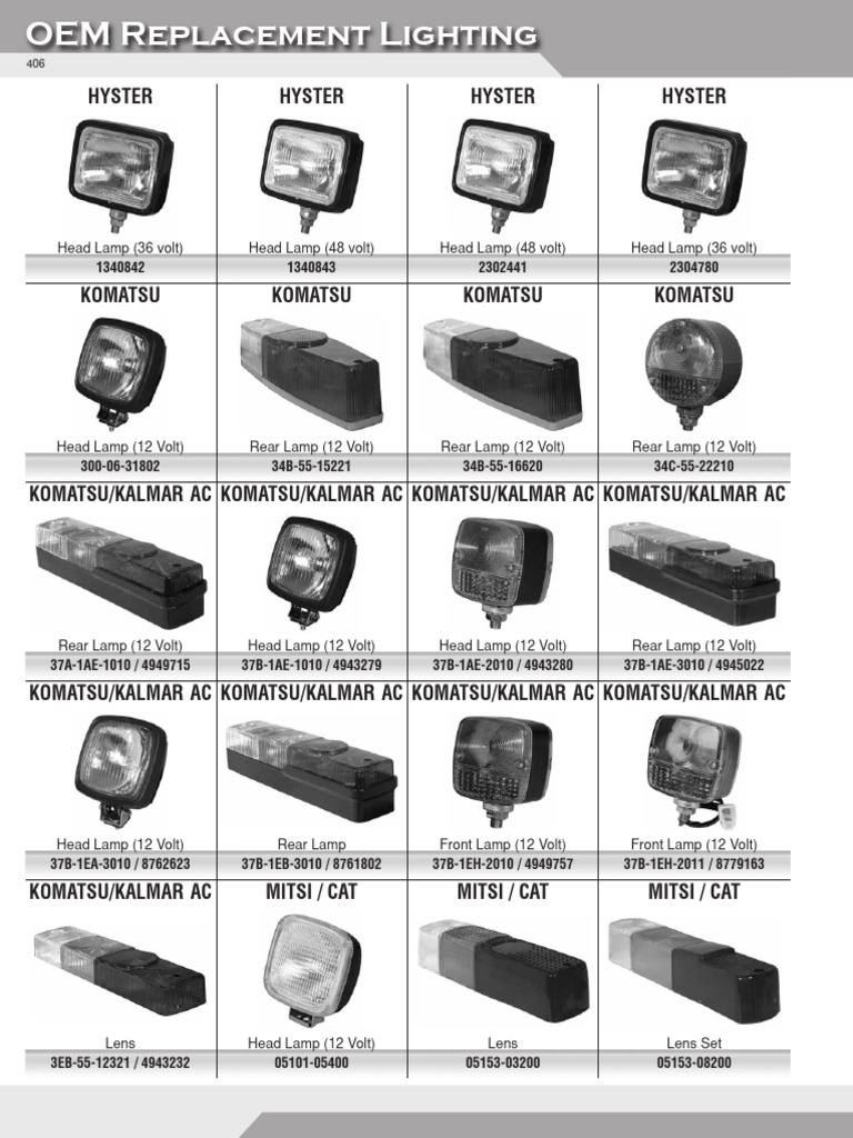 OEM Replacement Lighting Parts List | PDF | Headlamp | Electromagnetic ...