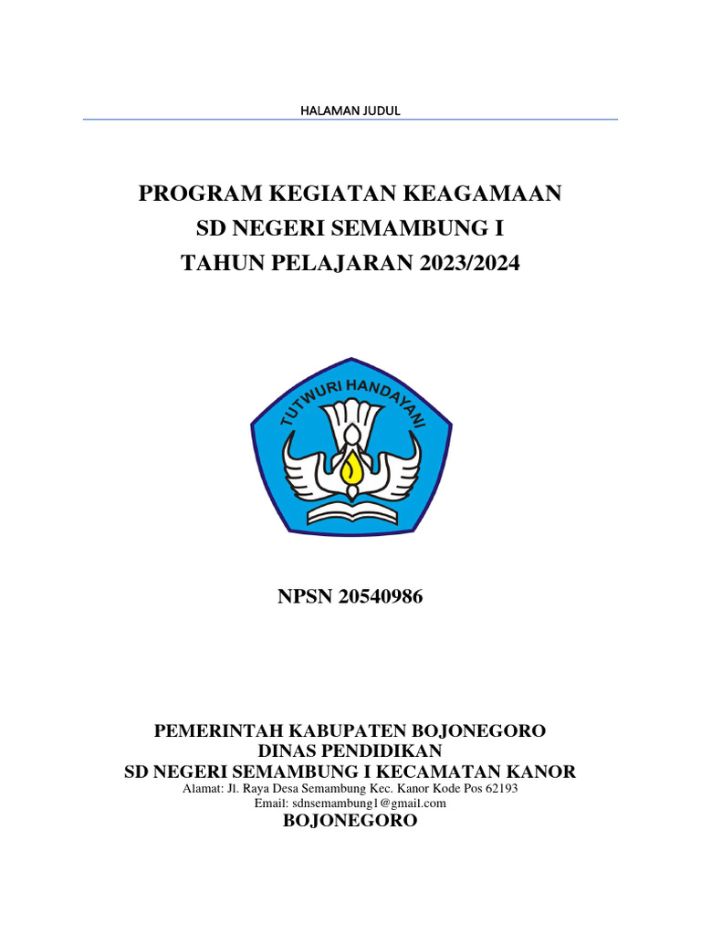 A. Program Sekolah Kegiatan Keagamaan & PPK SDN Semambung I | PDF