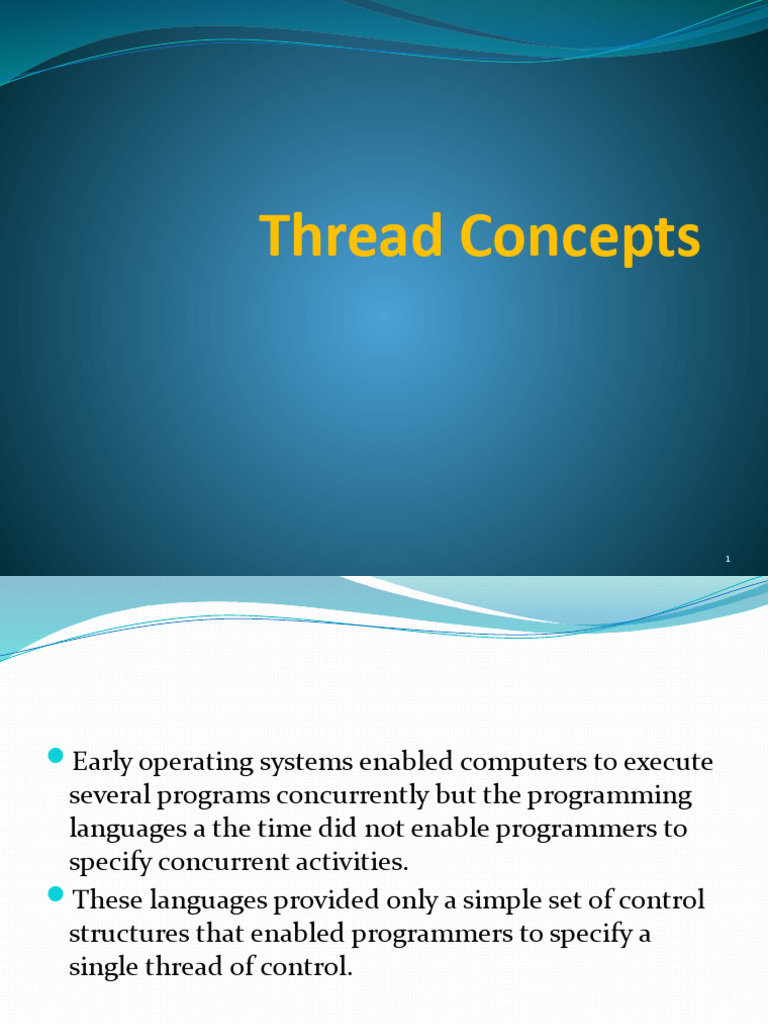 1c - Thread Concepts | PDF