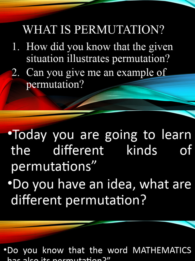 Different Kinds of Permutation | PDF | Permutation | Mathematics
