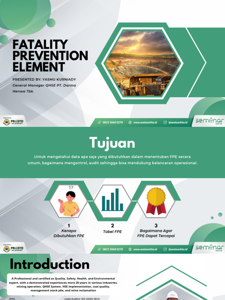 Fix - Fatality Prevention Element Training Ver. Seminarkita - Id | PDF