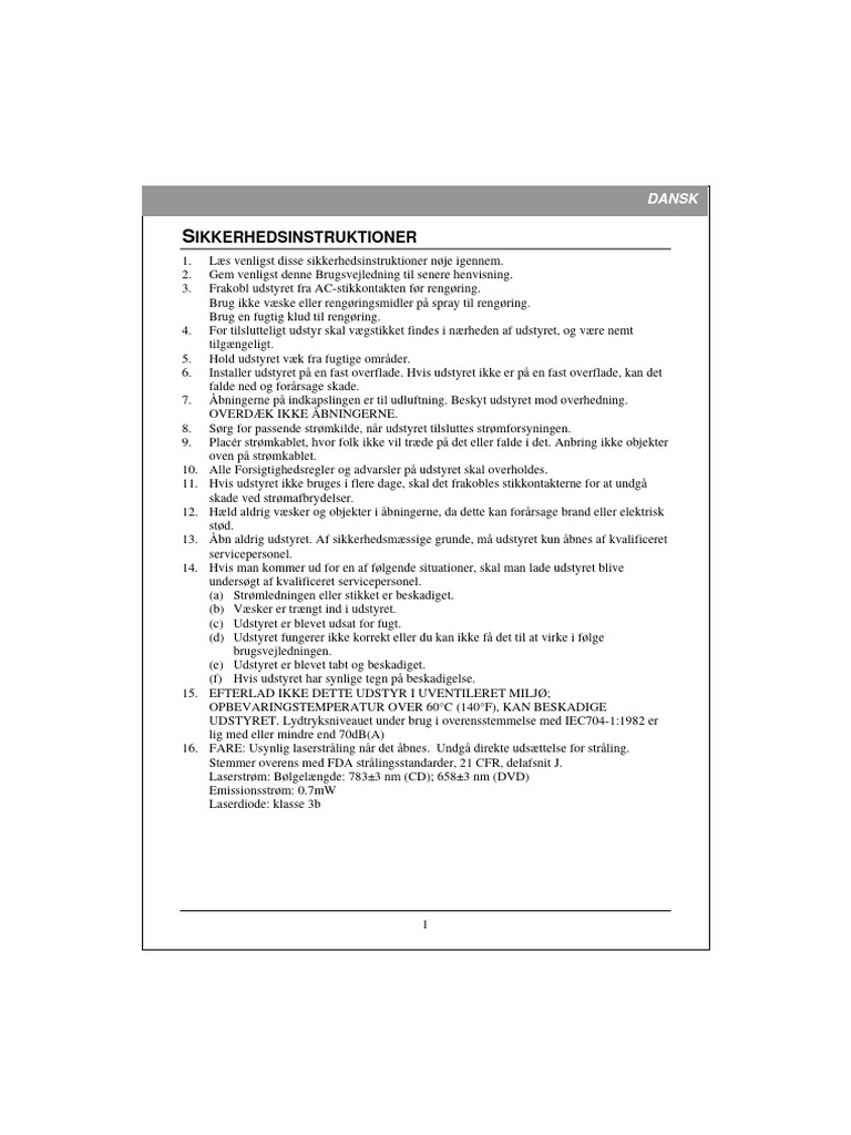Danish Indv | PDF