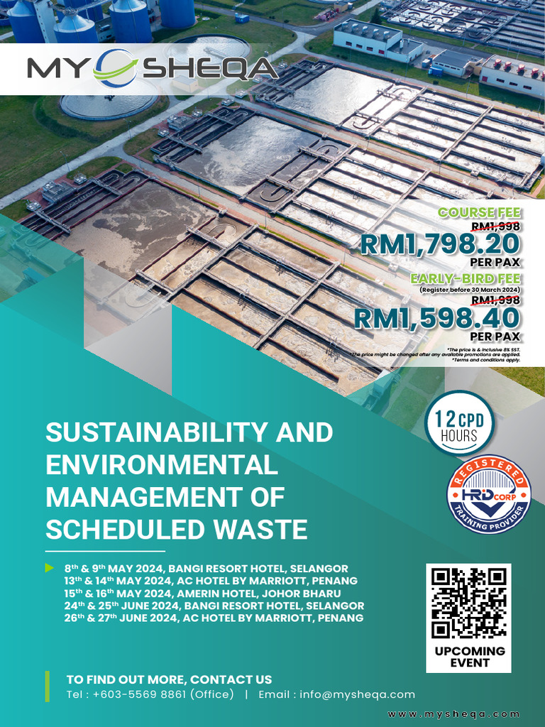 Scheduled Waste Management Course 2024 | PDF | Payments | Sustainability