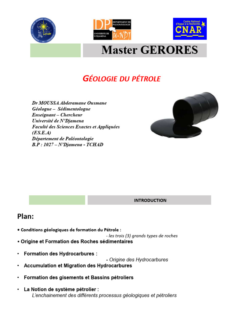 G ologie Du P trole PDF