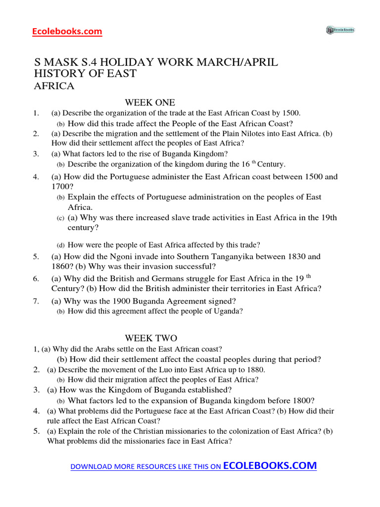 KITENDE S4 EA HISTORY HW REVISION & PAST PAPERS (ecolebooks.com) | PDF